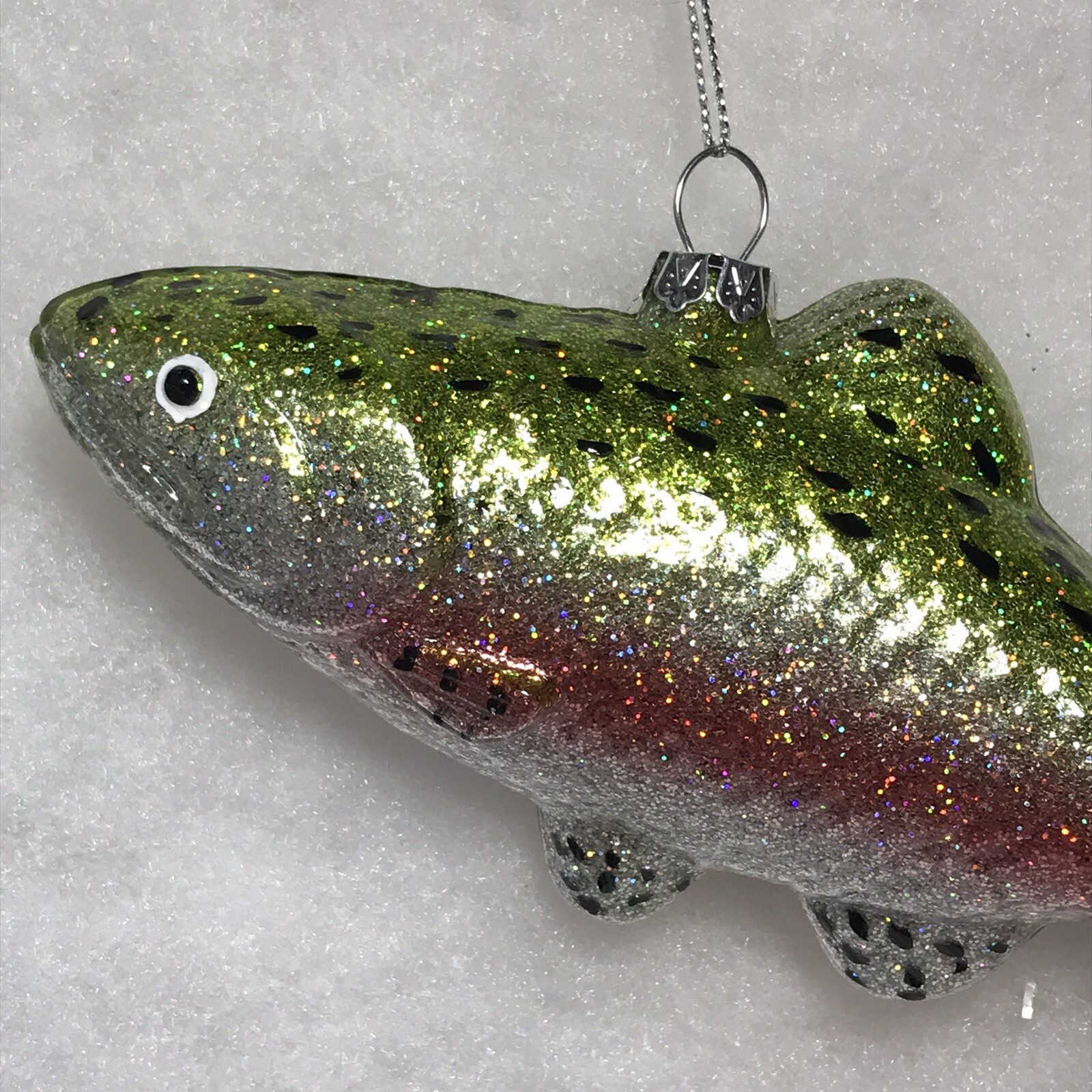 Fish Christmas Tree Ornament, Glass, Rainbow Trout, Bass | eBay