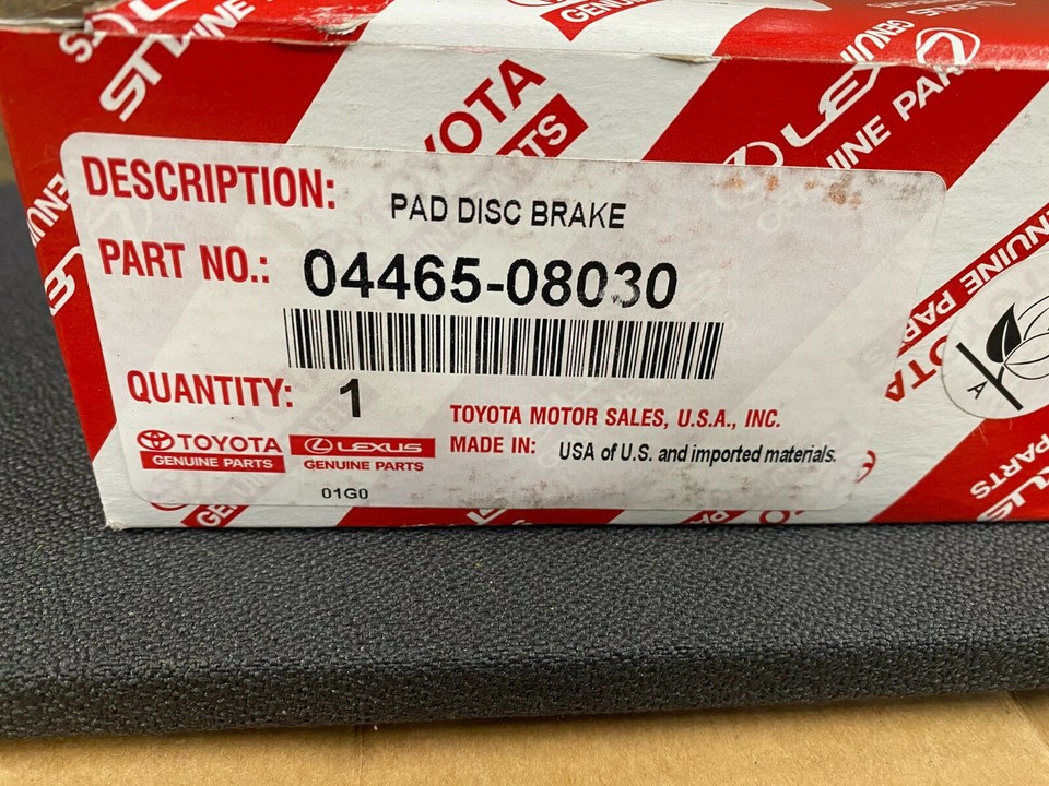 2004-2010 TOYOTA SIENNA GENUINE OEM FRONT BRAKE PAD SET WITH SHIMS ...