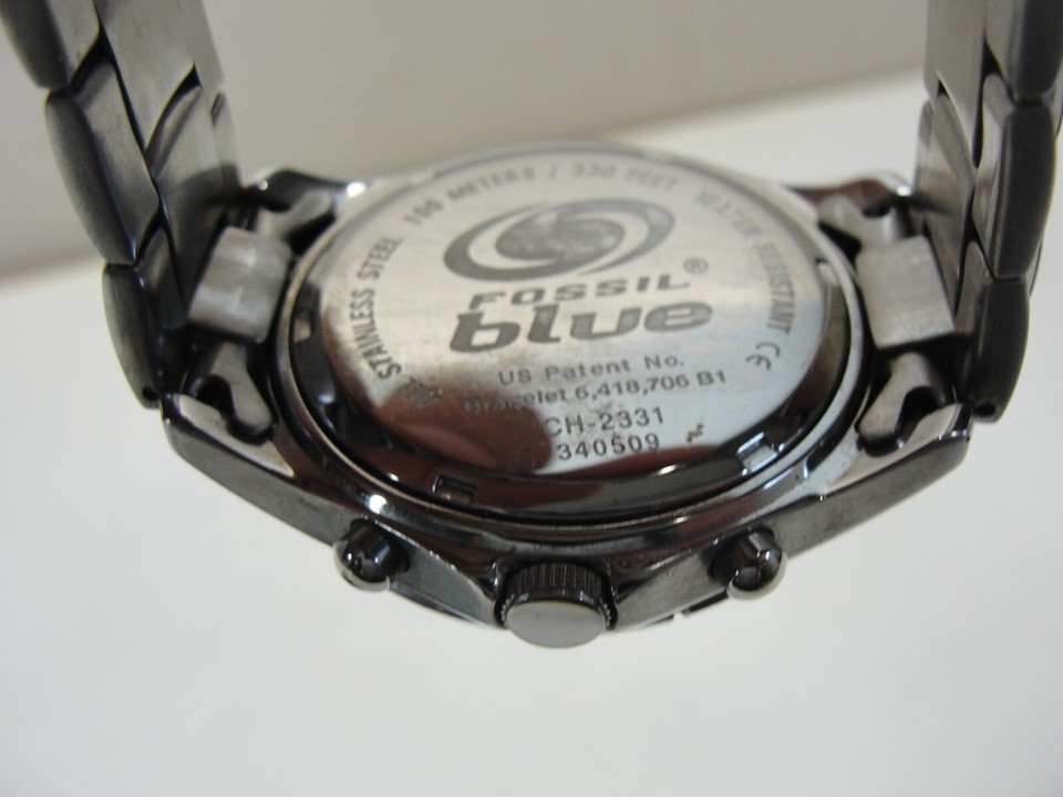 FOSSIL BLUE WATCH CH-2331 MEN'S WRIST WATCH * | eBay