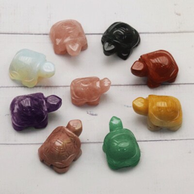 Natural Quartz Crystal Carved Longevity Tortoise Gemstone Healing ...