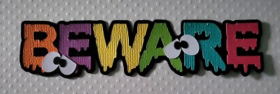 Beware Halloween Title. Scrapbook, Card making Paper Piecing. | eBay