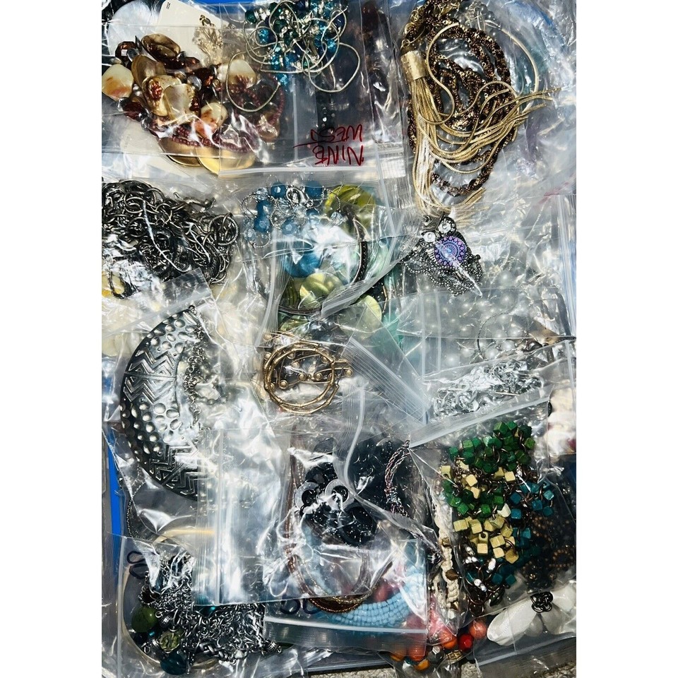 3 Pounds Vintage-Now Jewelry Lot Wearable Mixed Lot All Bagged | eBay
