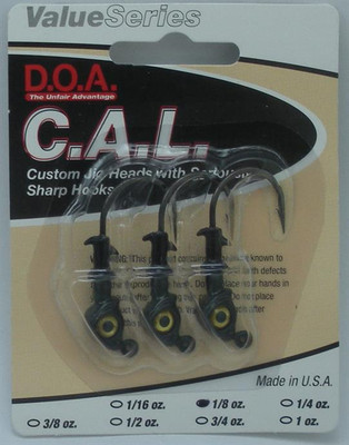 DOA 85423 Cal Jig Head Black 1/8 oz 3CT | eBay UK