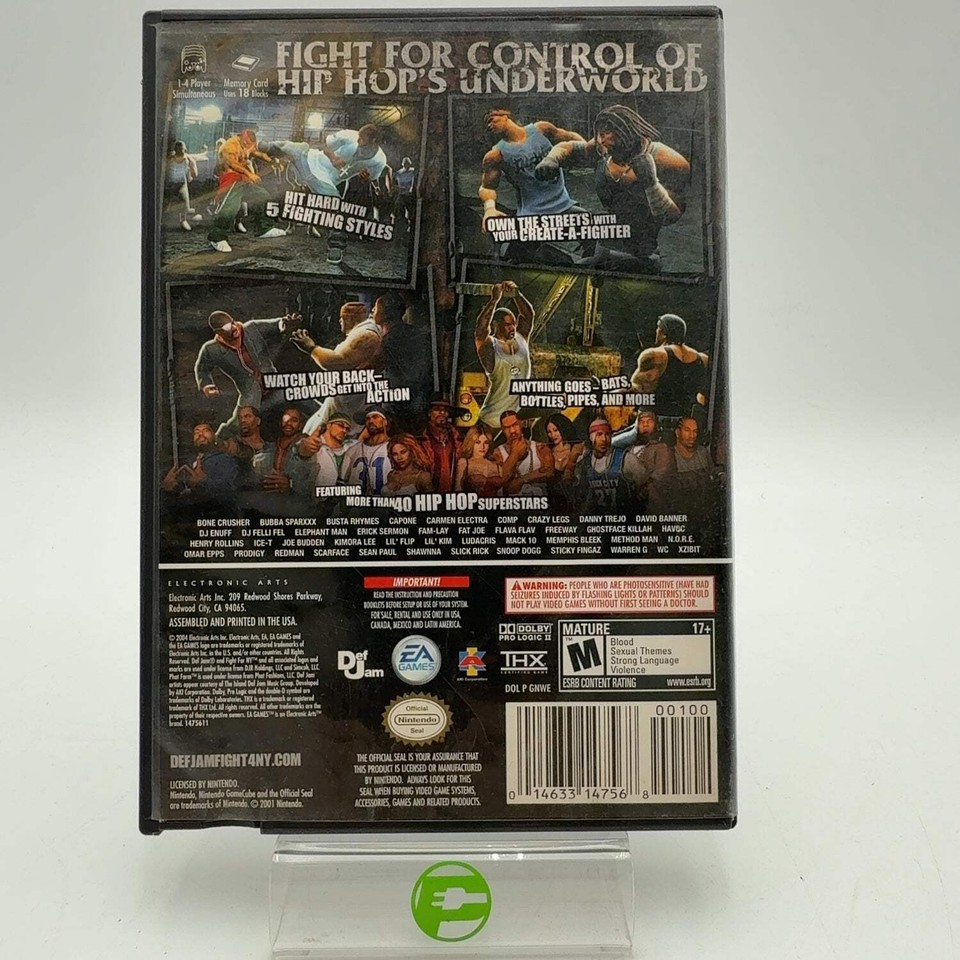 Def Jam Fight for NY (Nintendo GameCube, 2004) | eBay