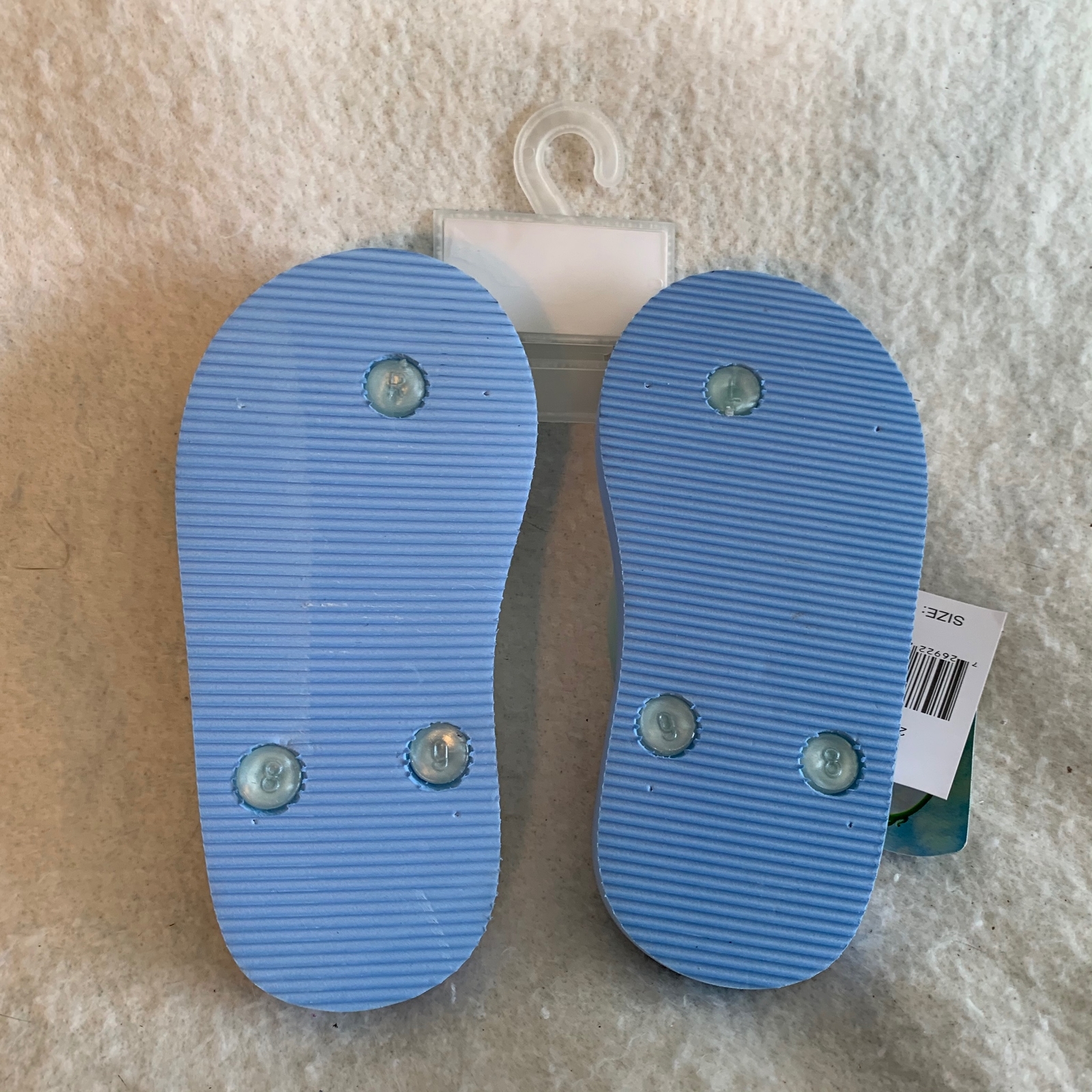 NWT Disney Fairies Girls Flip Flops 7/8 Blue Beach Summer Tinkerbell ...