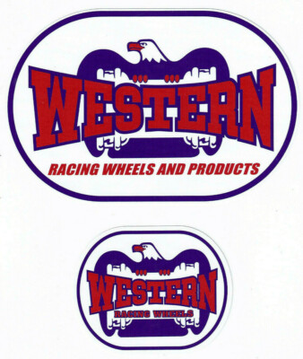 WESTERN WHEELS Racing Stickers / Decals die cut lot of 2 | eBay