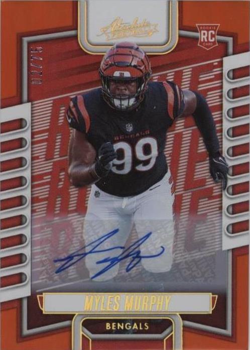 2023 Panini Absolute - Rookies Myles Murphy #159 Orange Spectrum ...