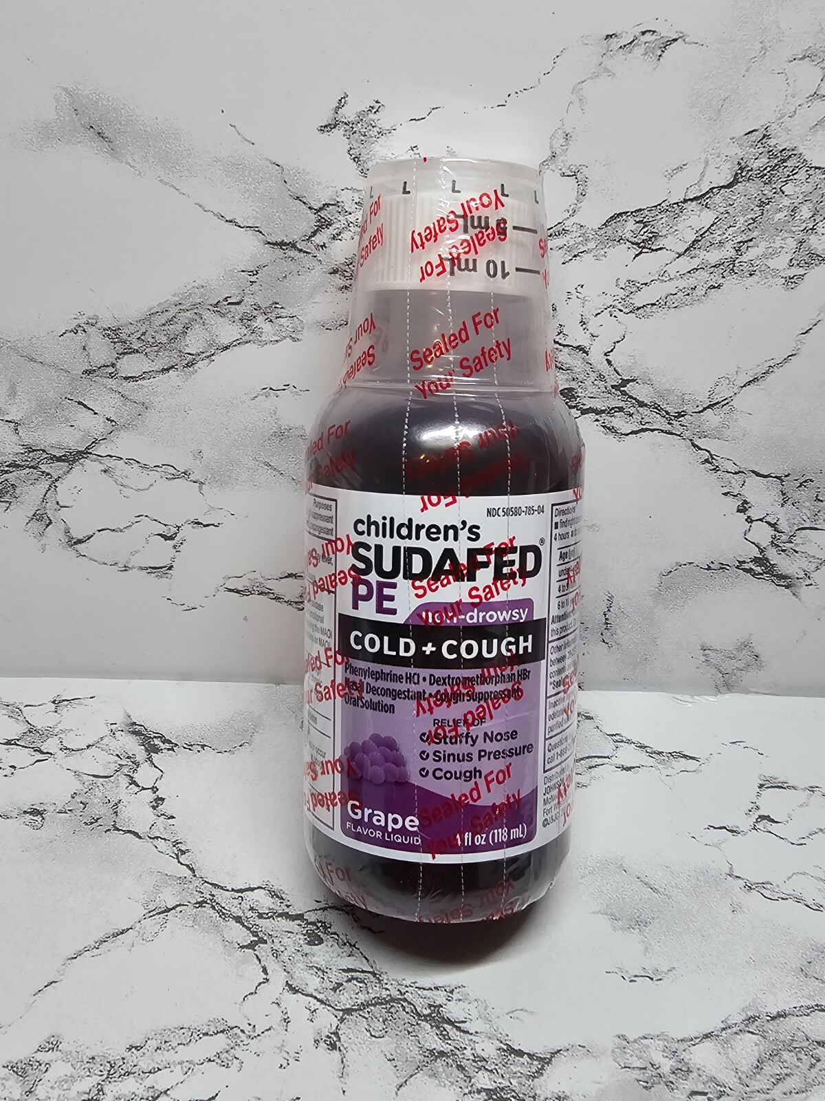 Sudafed PE Children's Non Drowsy Cold & Cough Liquid Grape Flavor 4 fl ...