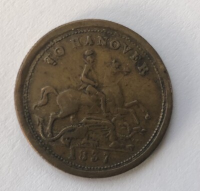 1837 / 1862 VICTORIA Cumberland Jack TO HANOVER Brass Token | eBay