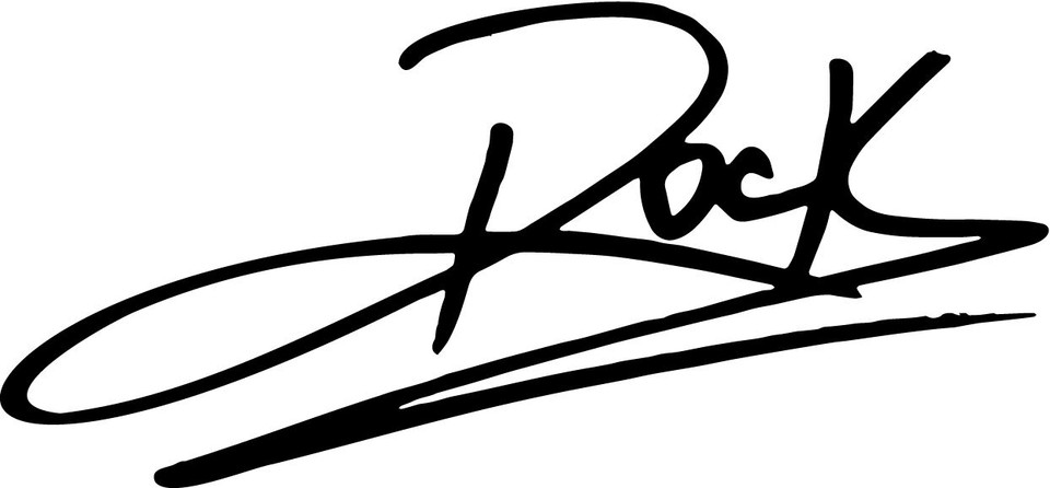 The Rock Dwayne Johnson autograph vinyl decal signature actor wrestler ...