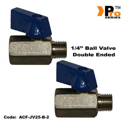 2 x 1/4'' BSP Male- Double Ended Ball Valve for Air lines-Air ...