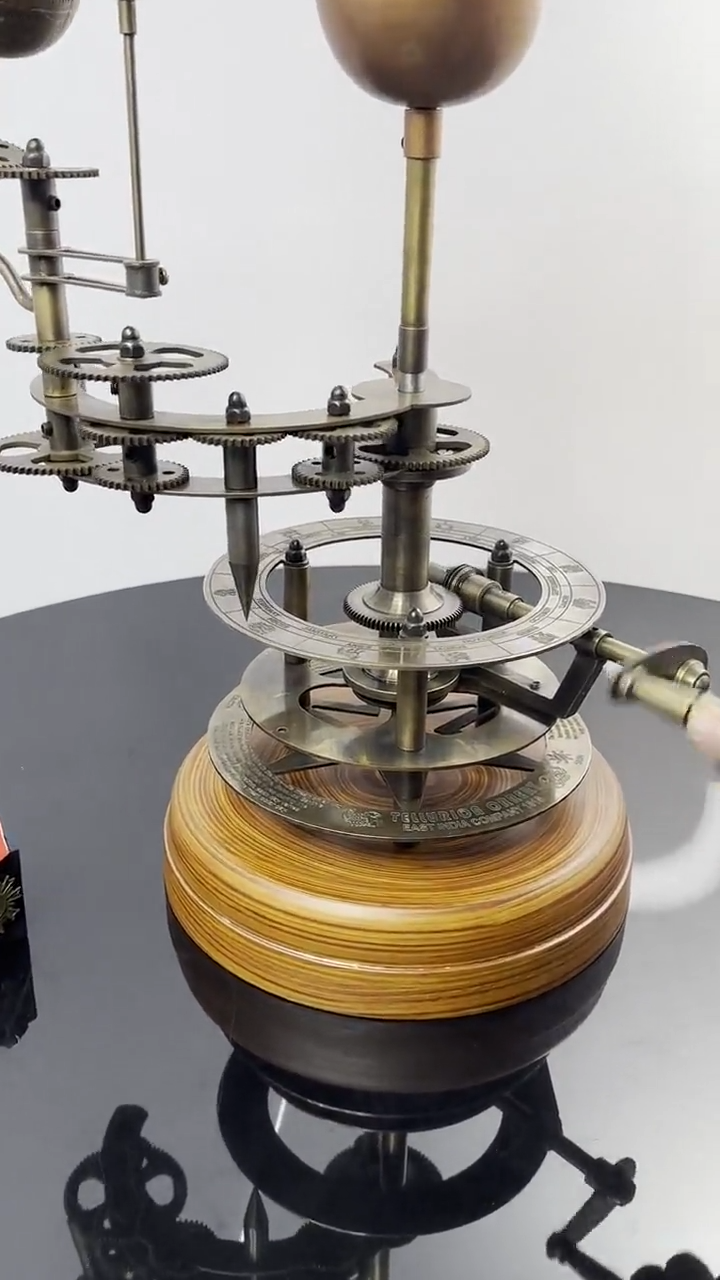 Solar System Tellurion Celestial Model Fully Functional Antique Orrery ...