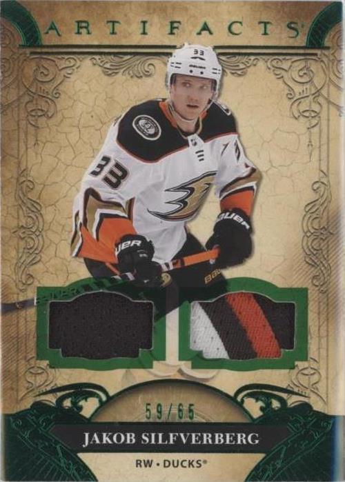 2020-21 Upper Deck Artifacts - Jakob Silfverberg #66 Emerald Material ...