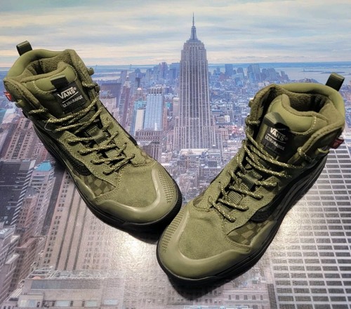 VANS UltraRange EXO High MTE-2 Gore-Tex Camo Green Mens Size 8.5 500383 ...