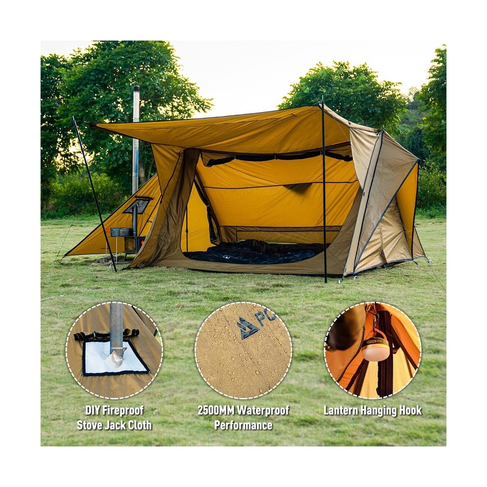 STOVEHUT 70 Hot Tent with Two Tarp Poles and Two Tent Poles | Latest ...