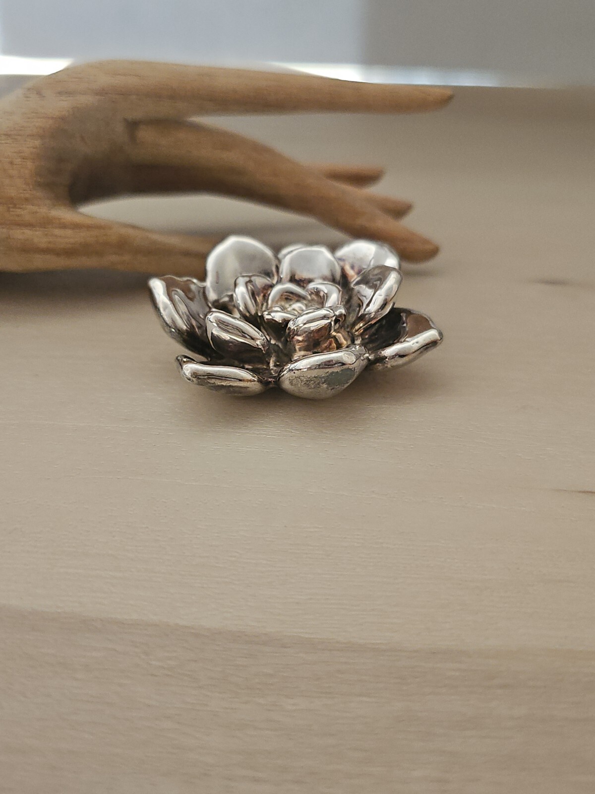 BAT AMI ISRAEL STERLING SILVER LARGE 3D FLOWER BROOCH… - Gem