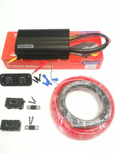 REDARC BCDC1225D DUAL BATTERY ISOLATOR SYSTEM DC TO DC MPPT INSTALL KIT ...