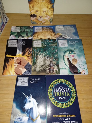 The Chronicles of Narnia 8-Book Box Set + Trivia Book Lewis By C.S ...