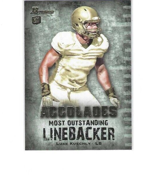 2012 Bowman Football Luke Kuechly "Accolades" insert card #BAC-LK | eBay