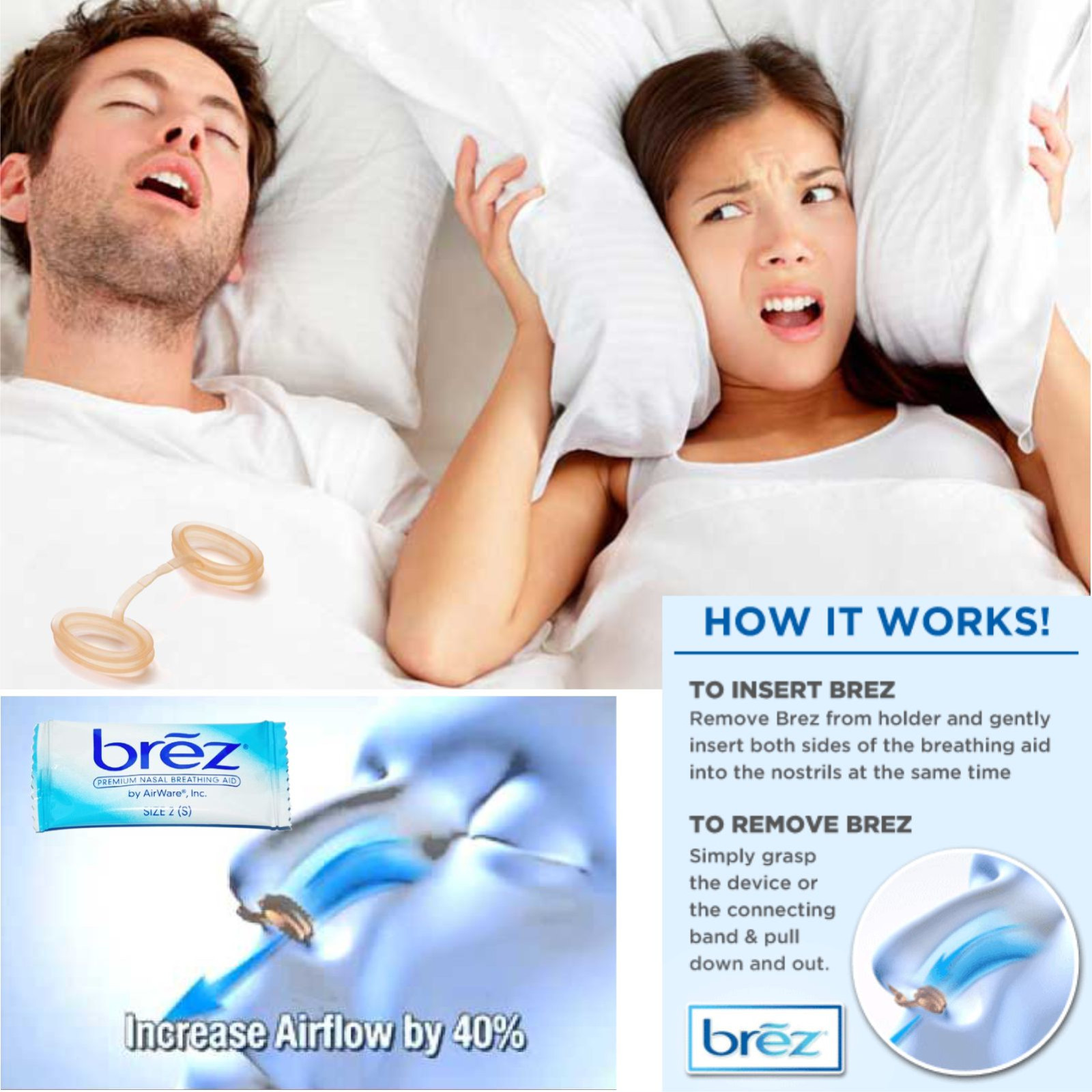 7x Anti Snoring Aids Breathe Sleep Brez Nasal Dilators Stop No Strip ...