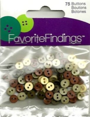 Mini Nature Buttons by Favorite Findings - Pkg of 75 | eBay