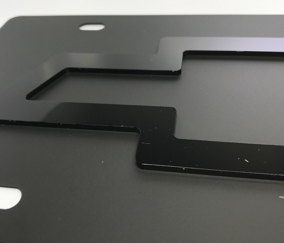 License Plate Black Chevy Bowtie Emblem Subdued Tactical Steel ...