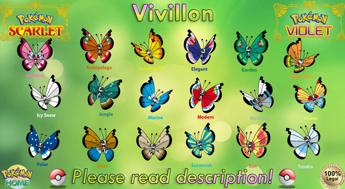 Vivillon Pokemon Patterns