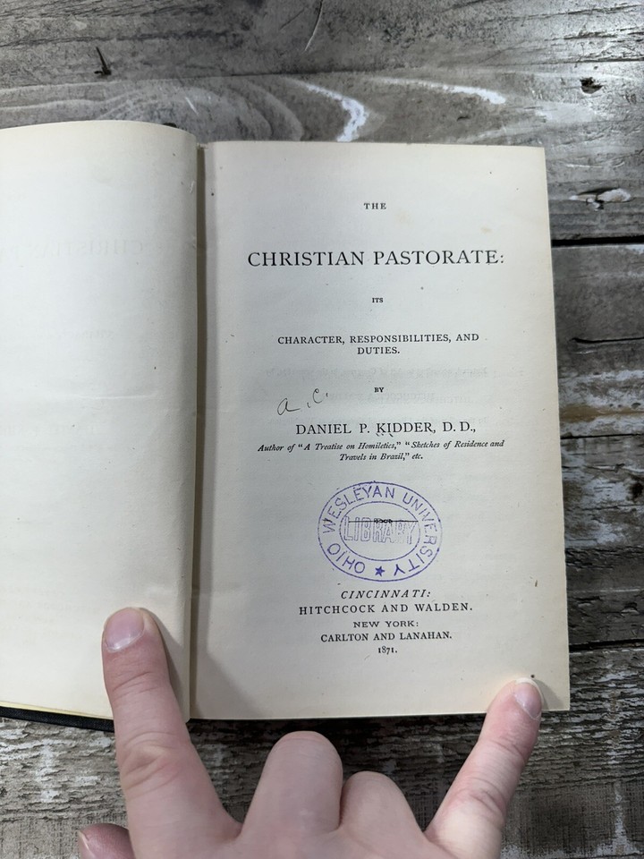 1871 Antique Religious Book "The Christian Pastorate" | eBay