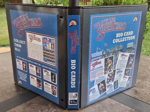 LJN Bio Card BINDER - Store 80 LJN Bio Cards WWF Collection Figure ...
