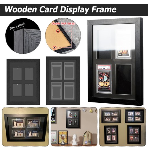 Trading Card Display Frame Wall Mount for PSA / Baseball Card Display 4 ...