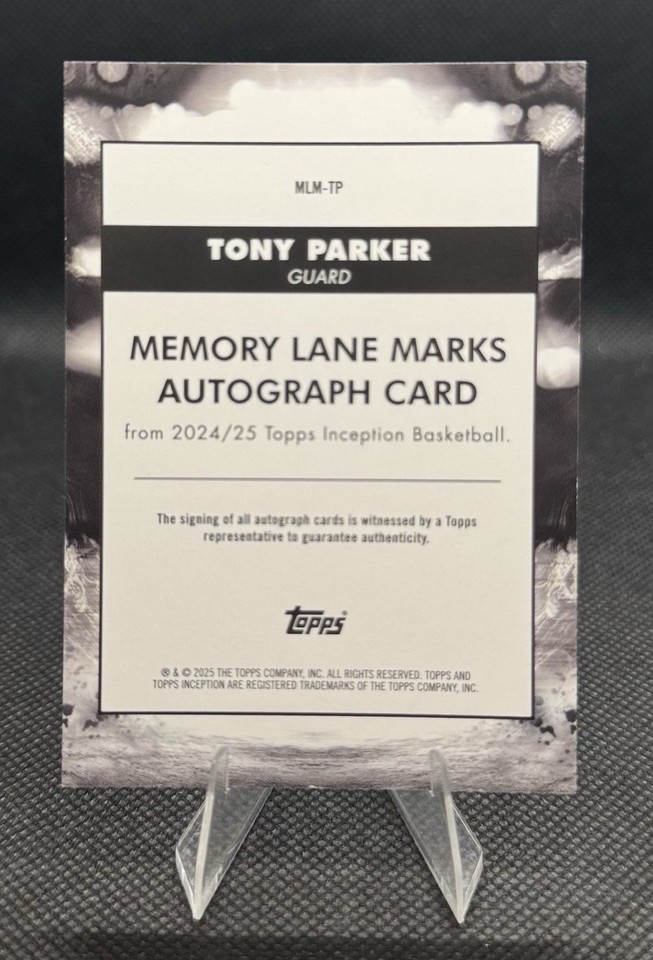2025 Inception Tony Parker Memory Lane Marks Auto /75 #MLM-TP | eBay