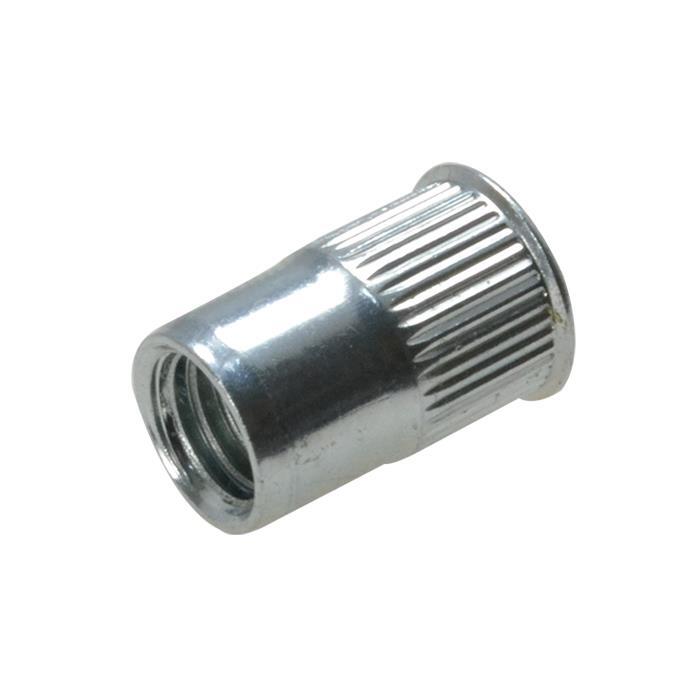 Qty 20 Nutsert M10 Zinc Countersunk Round Open Splined Grips 1-4mm ...