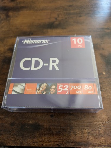 Memorex CD-R 10 Pack in Protective Sleeves 52x 700 MB 80 Minutes ...