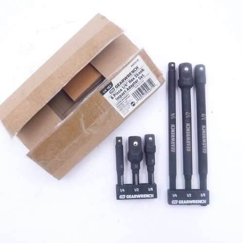 Gearwrench 6pc 1/4" Hex Quick Change Socket Adapter Set 1/4, 3/8, 1/2 ...