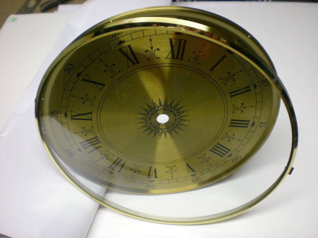 CASE OF 5 Bezel Glass Brass Clock Dial Size 8" (200mm) Dia.Hinged ...