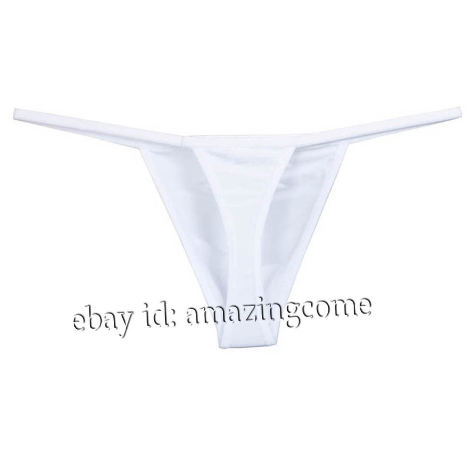 Men 4 Way Stretchy Micro Thong Underwear Narrow String Crotch Hip Tanga ...