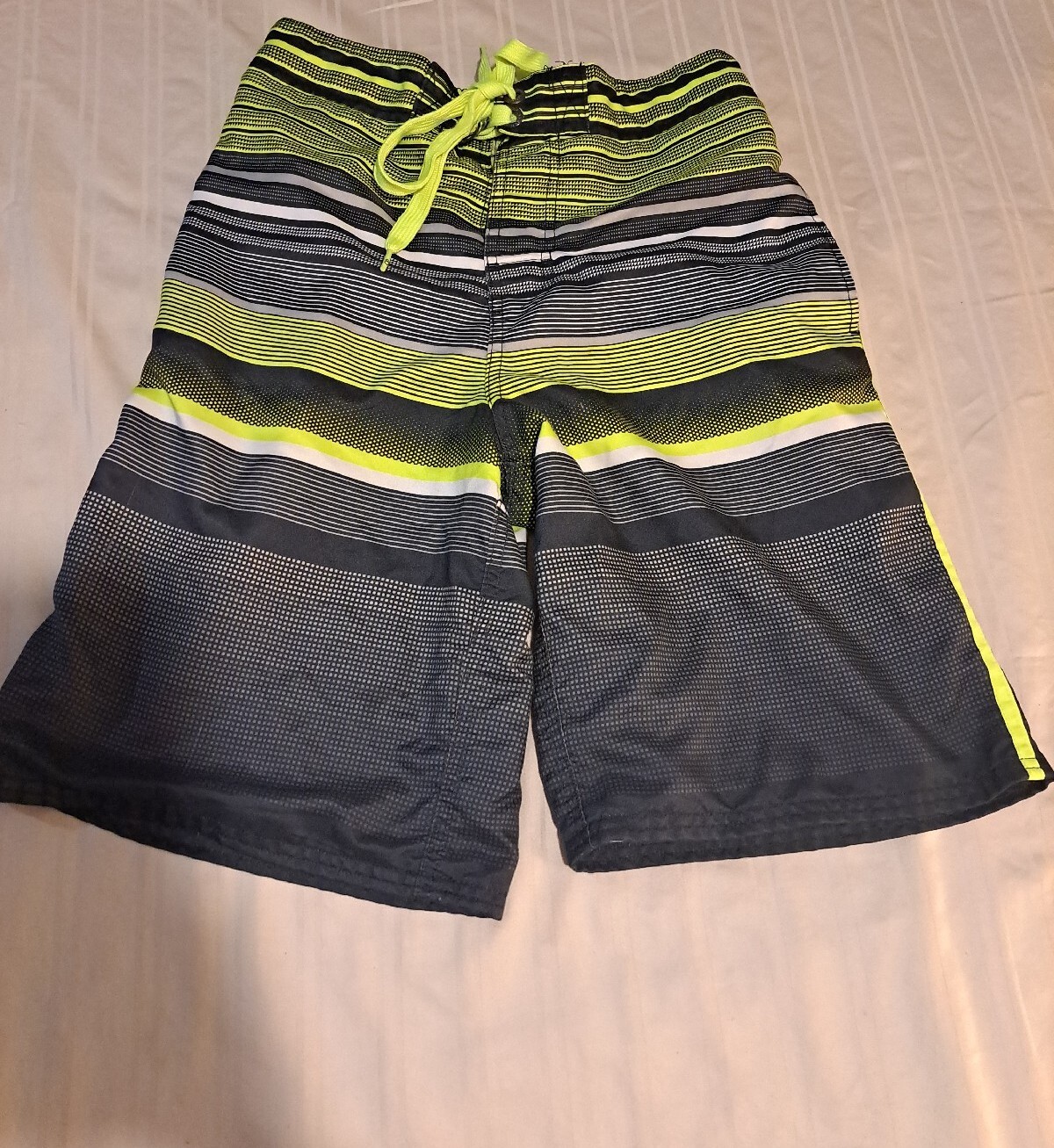 Men's OP Board Shorts Size S/CH 28-30 Black N Yellow Stripped Pre Owned ...