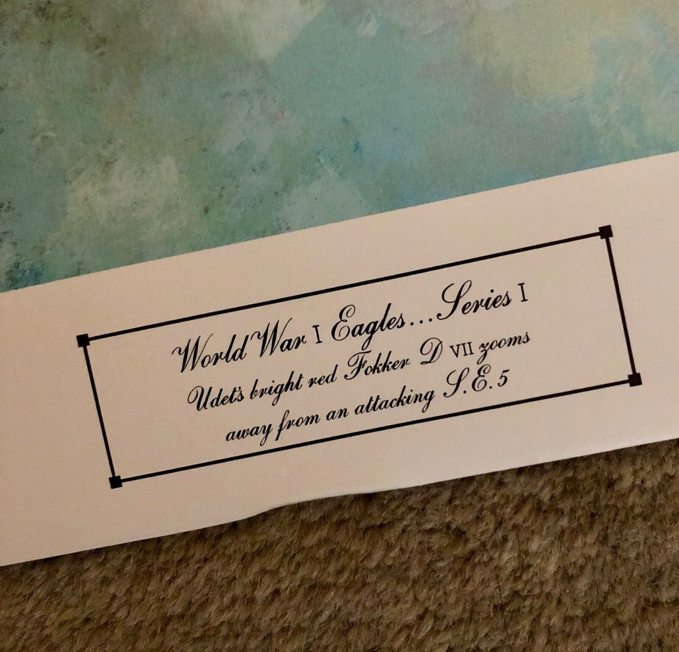 J.B. Deneen World War I Eagles Series I 1969 Poster Print Udet's Red ...