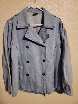 Vintage CMC Color Me Cotton Made In USA Denim Jean Blazer Jacket Sz S ...