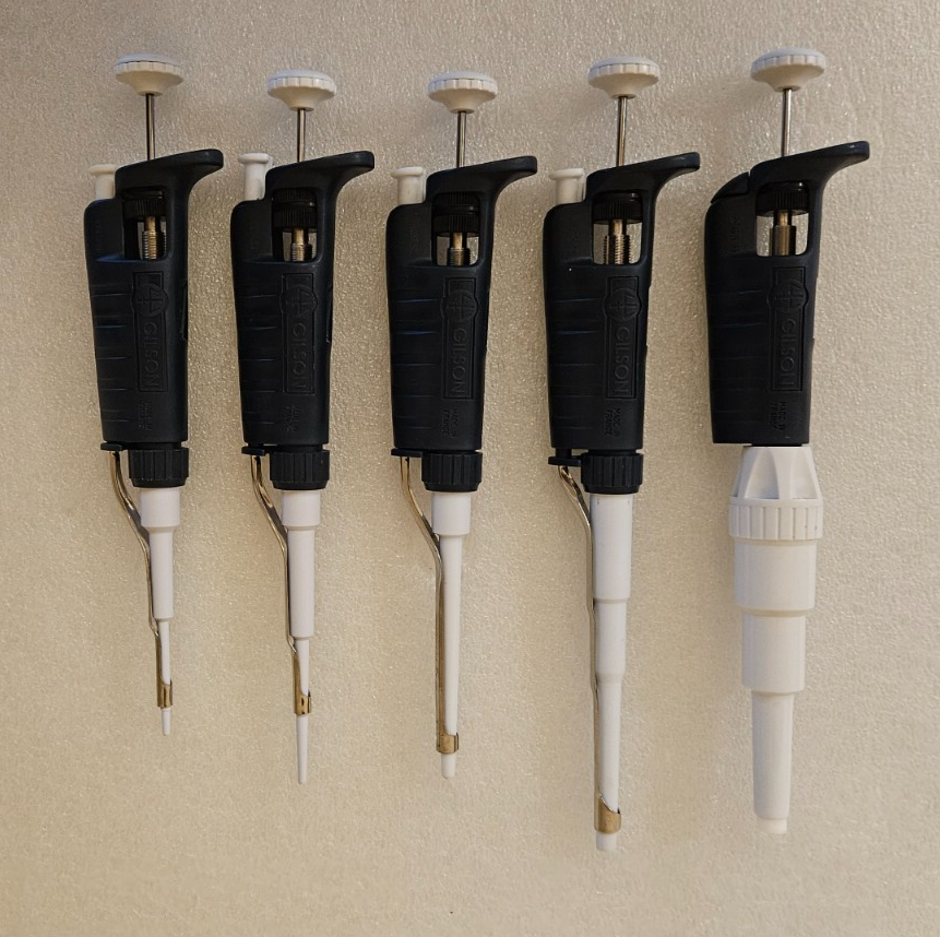 Gilson Pipetman Pipette Set P5000, 1000, 200, 20 & 10: Calibrated, New ...