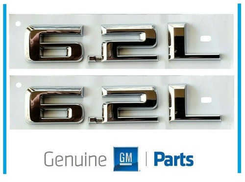 NEW 2019 2020 CHEVROLET SILVERADO GMC SIERRA 6.2L HOOD EMBLEMS 2PC SET ...