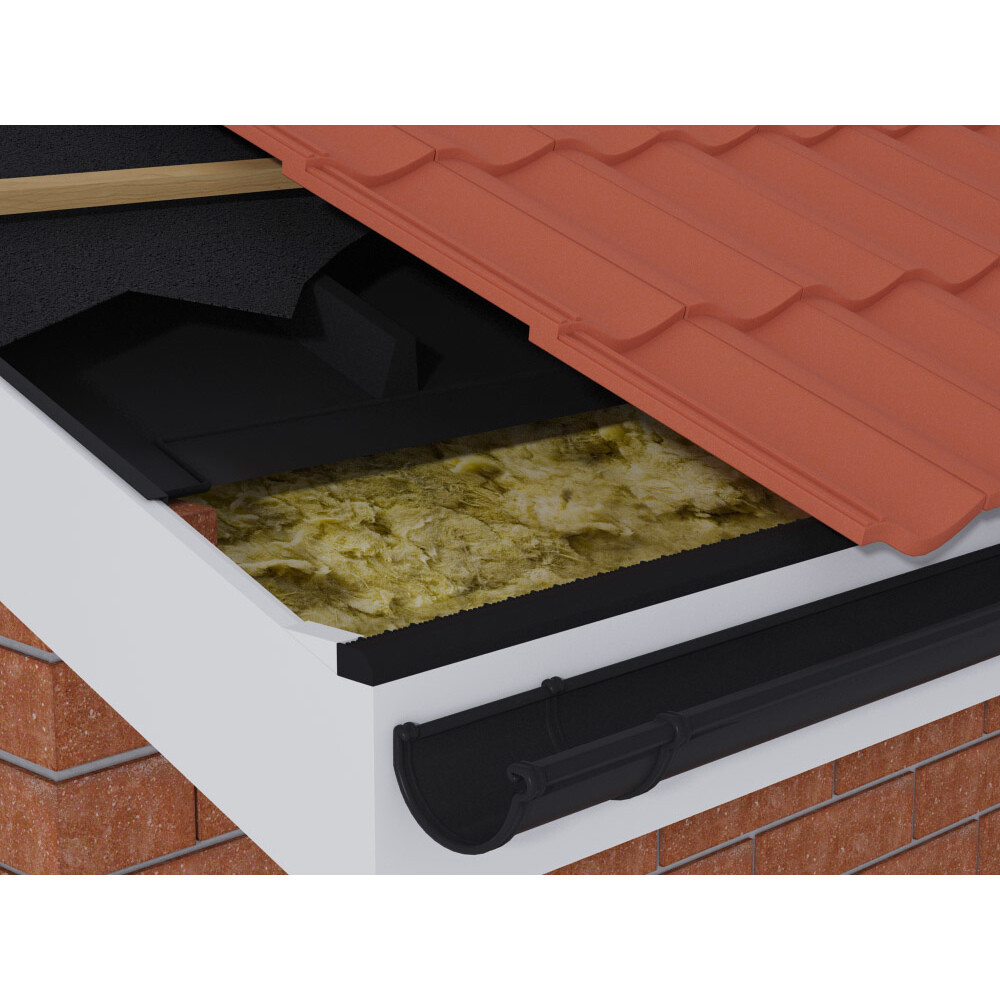 Timloc 10mm Over Fascia Vent Black Roof Space / Eaves Ventilation Strip ...