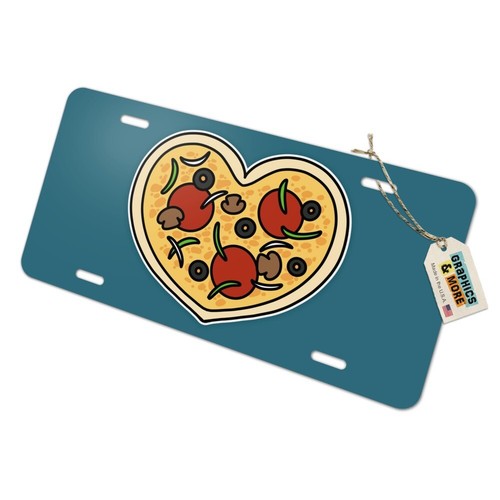 Heart Pizza Pie Love Novelty Metal Vanity Tag License Plate | eBay