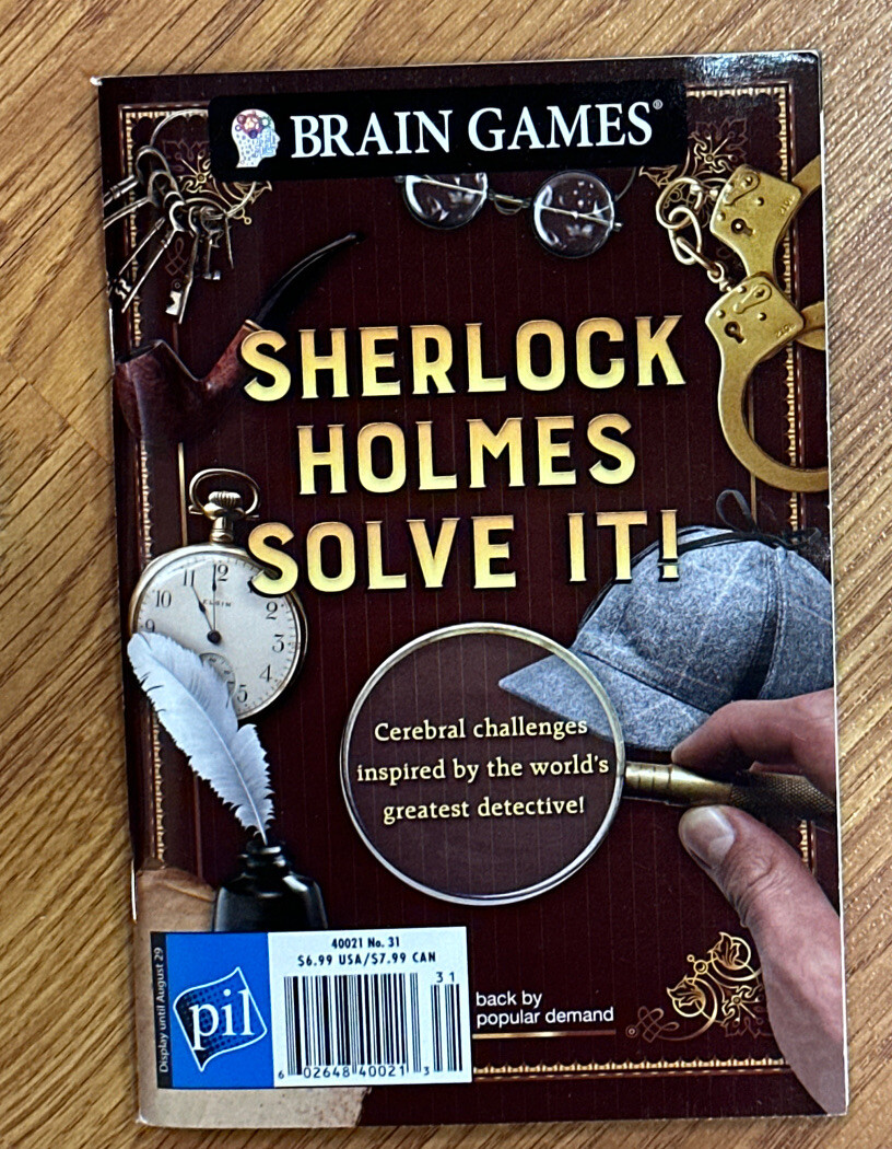 Brain Games Sherlock Holmes Solve It Digest Magazine Solve Crime Scene ...