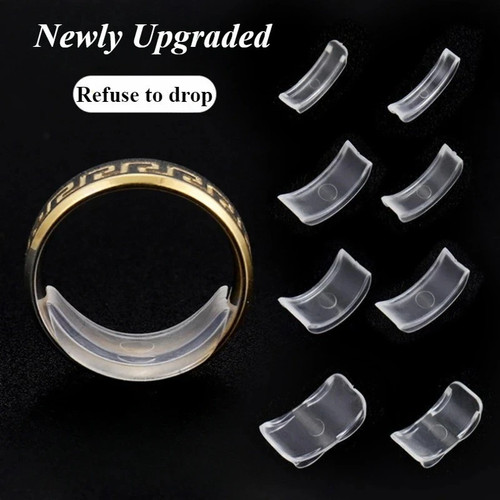 8 Sizes Clear Silicone Ring Sizer Invisible Adjuster Anti-Loss for ...