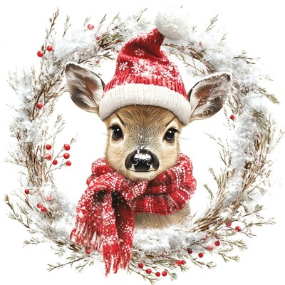 XXL 18X18 Car Sticker Christmas Animals Sticker Weatherproof Vinyl ...