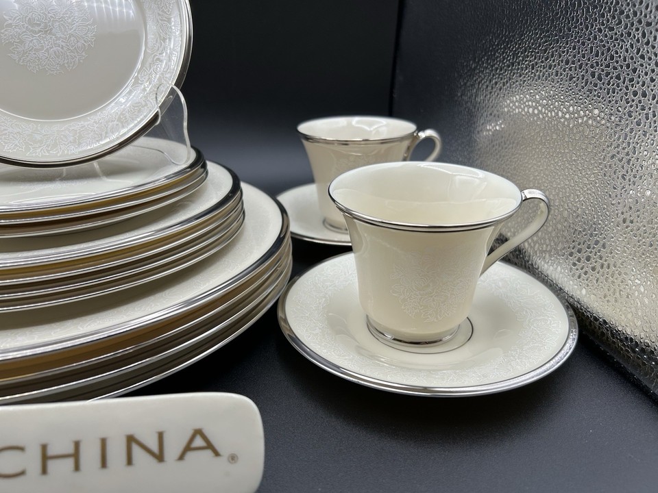 Lenox China Moonspun~(Set of 4)~5 Piece Place Settings~1st Quality ...