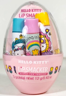 Lip Smacker Hello Kitty Easter Egg Lip Balm Trio Berry Candy Lemon ...