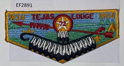 Boy Scout OA Flap Tejas Lodge 72 1934-1984 | eBay