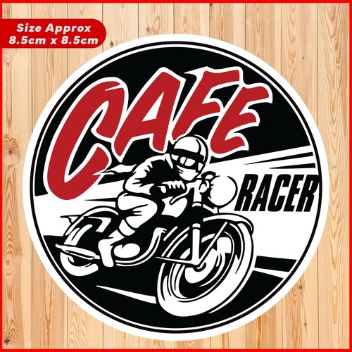 Cafe Racer motorcycle Sticker Laptop Car Ute Bike Helmet Mancave window ...